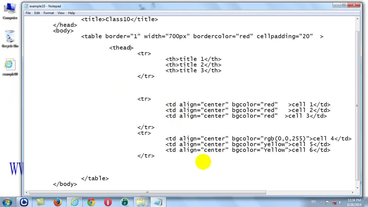 اموزش تگ های Tbodyوtfootوtheadدر Html نماشا